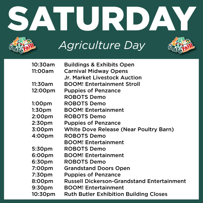 Schedules | UP State Fair