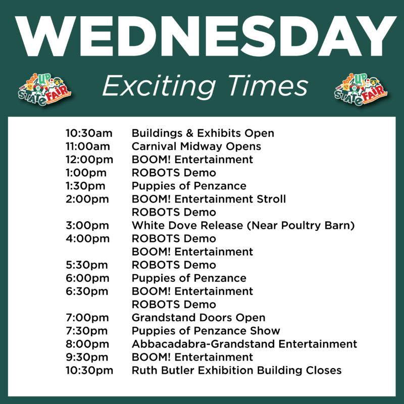 Schedules | UP State Fair