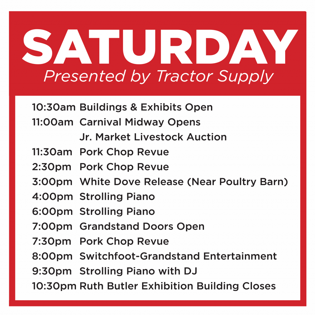 Schedules | UP State Fair