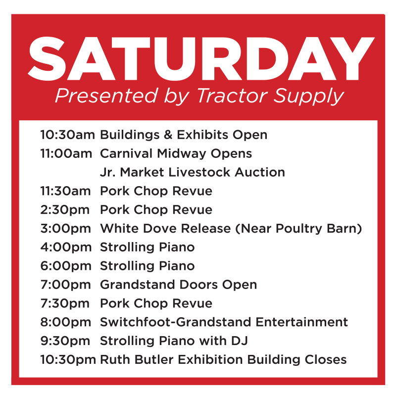 Schedules | UP State Fair