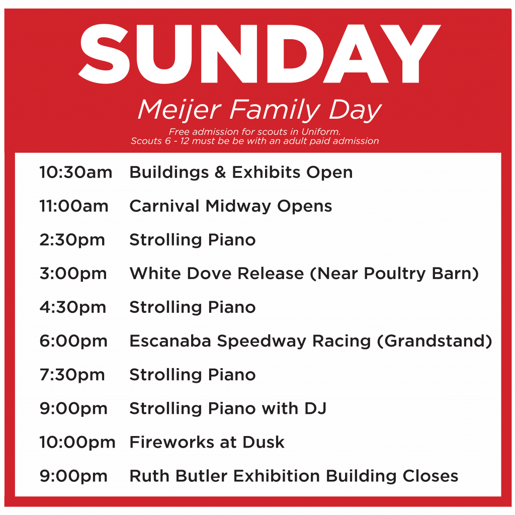 Schedules | UP State Fair