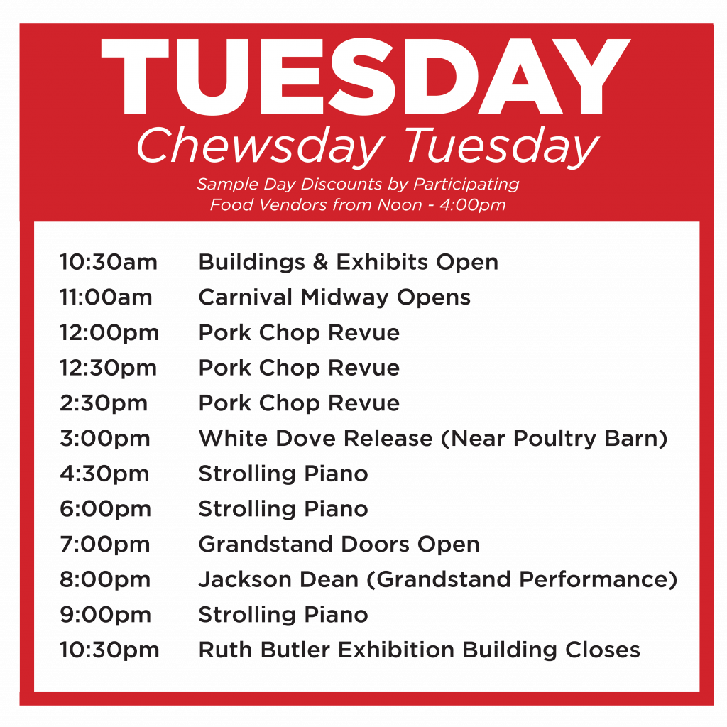 Schedules | UP State Fair