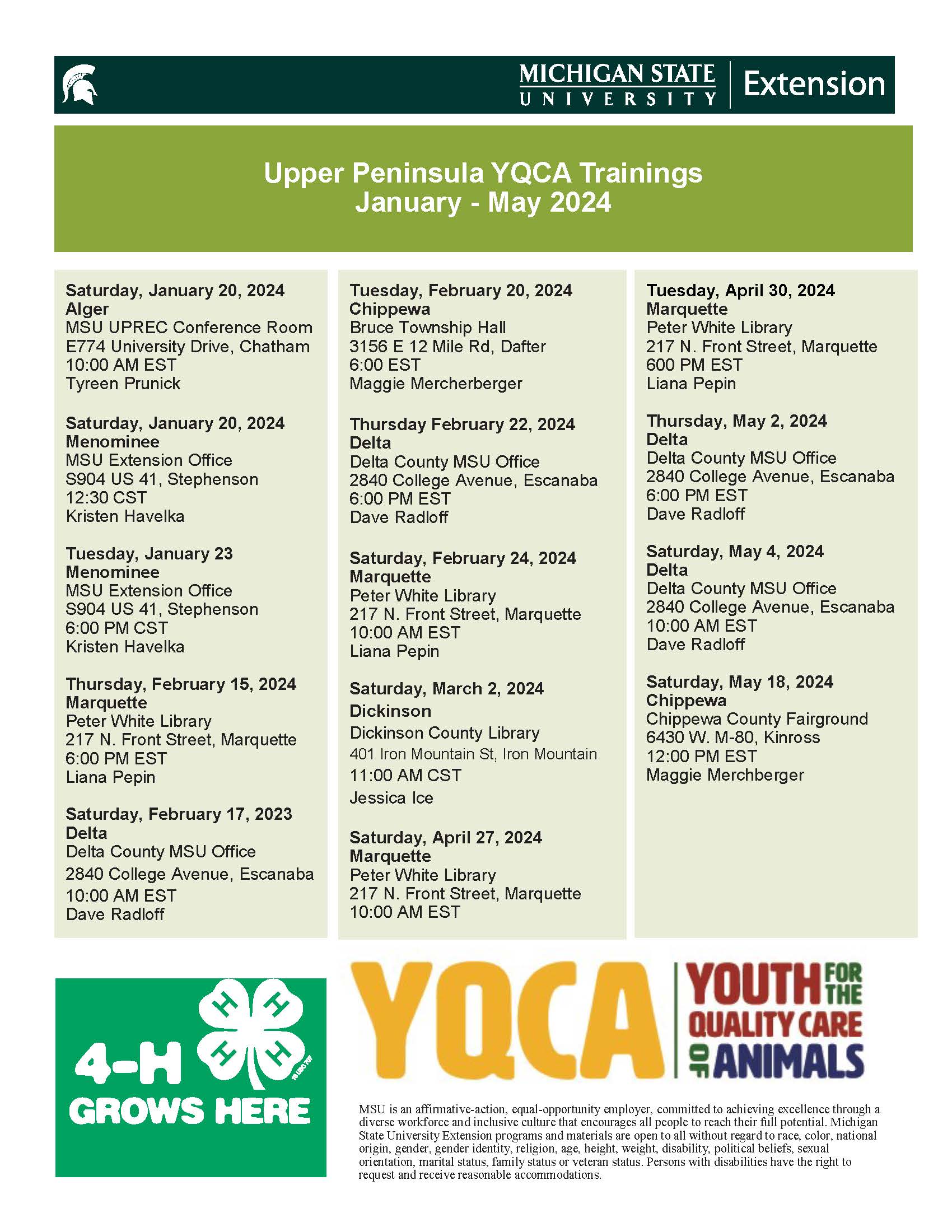 YQCA | UP State Fair