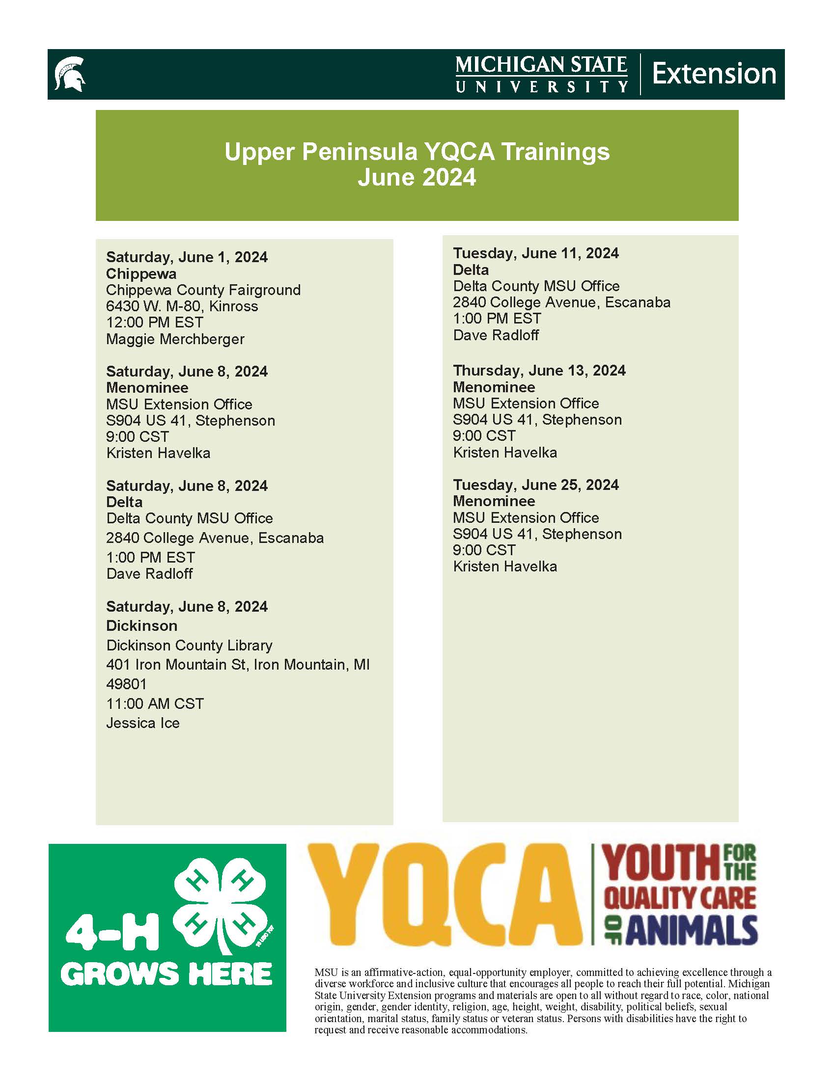 YQCA | UP State Fair