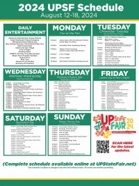 Schedules | UP State Fair