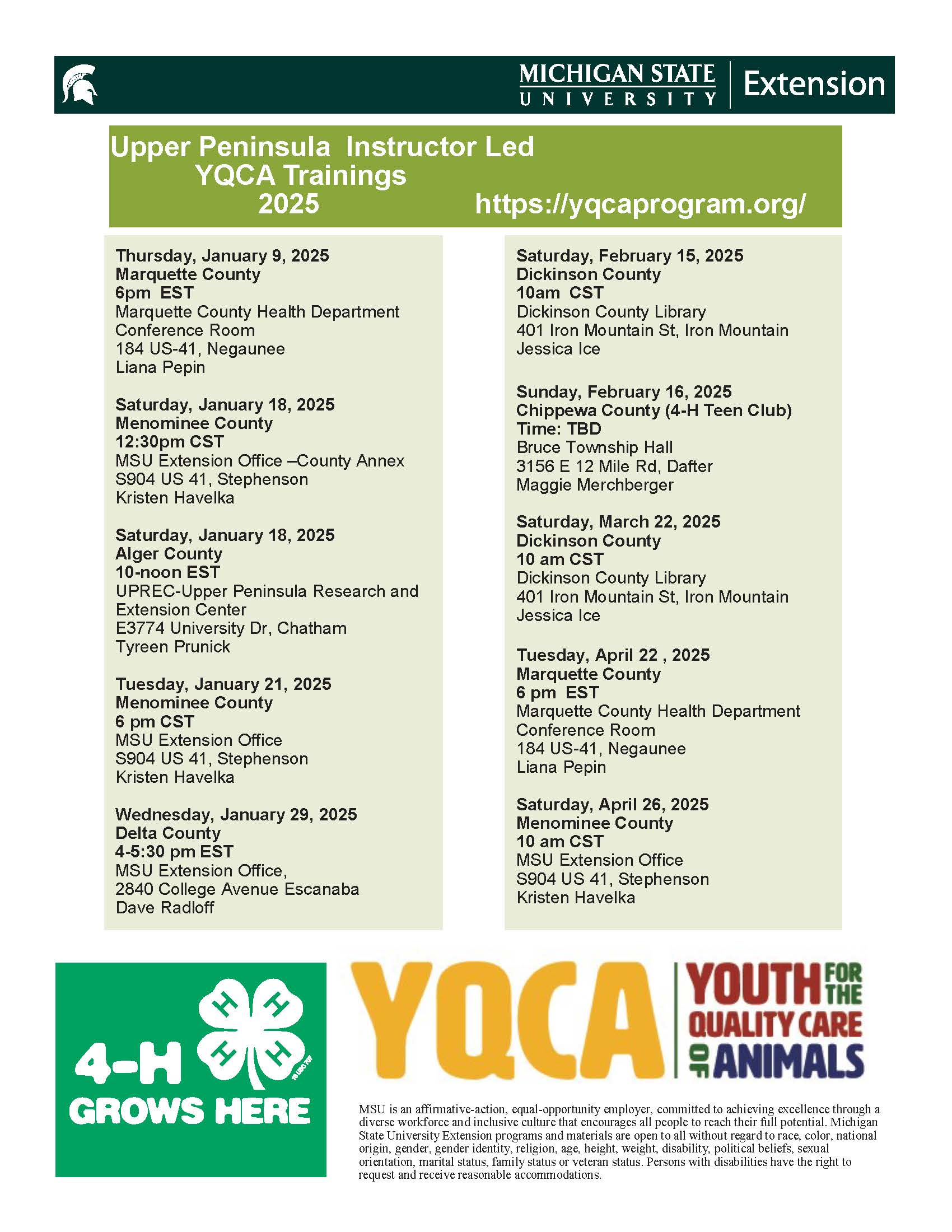 YQCA | UP State Fair