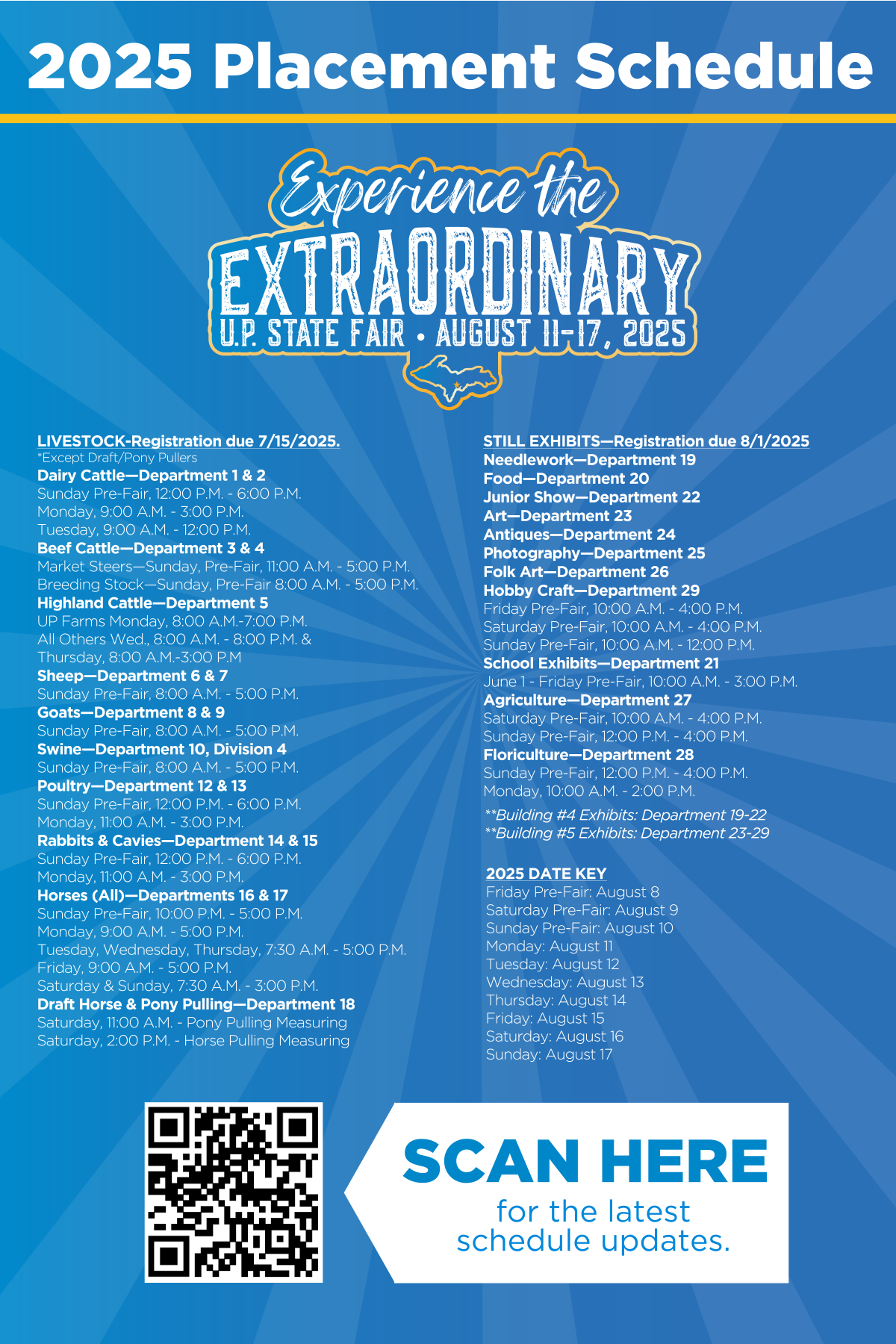 Schedules | UP State Fair