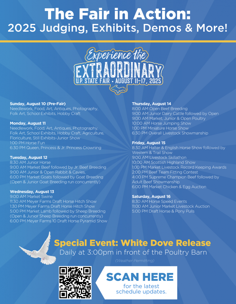 Schedules | UP State Fair
